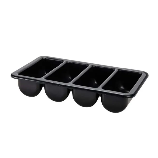Cutlery Box 4 Compartment Black